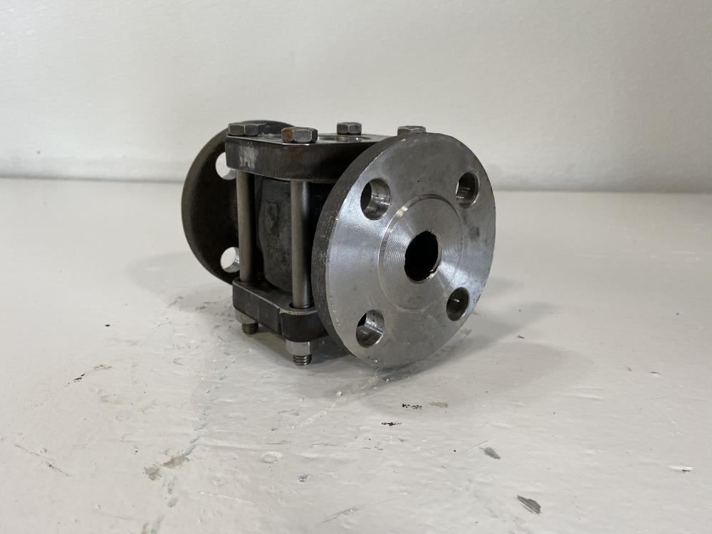 Penberthy 1" Flanged CF8M Sight Flow Indicator, Plain Style SF1