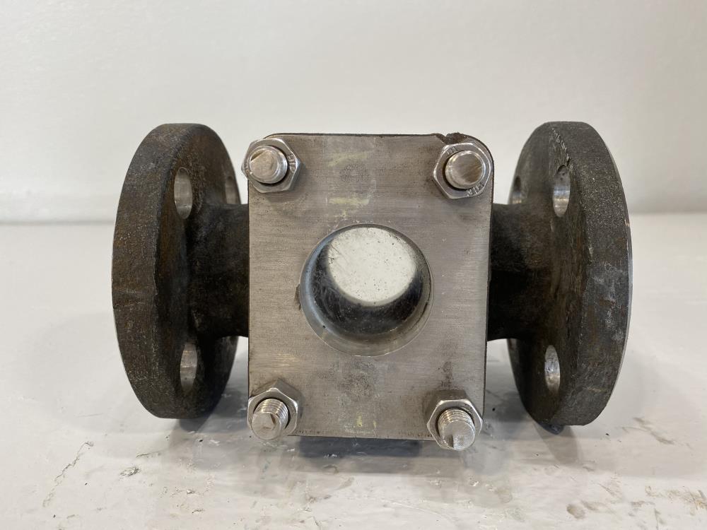 Penberthy 1" Flanged CF8M Sight Flow Indicator, Plain Style SF1