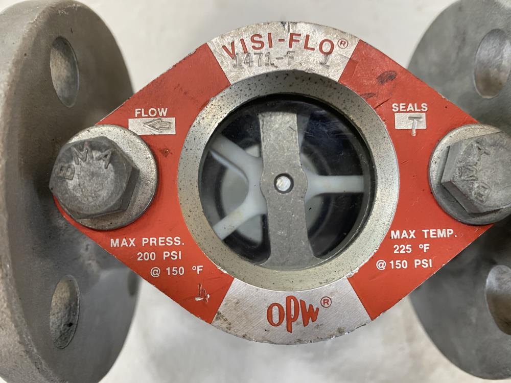 Visi-Flo OPW 1" Flanged 150# CF8M Sight Flow Indicator w/ Rotor 1471-F