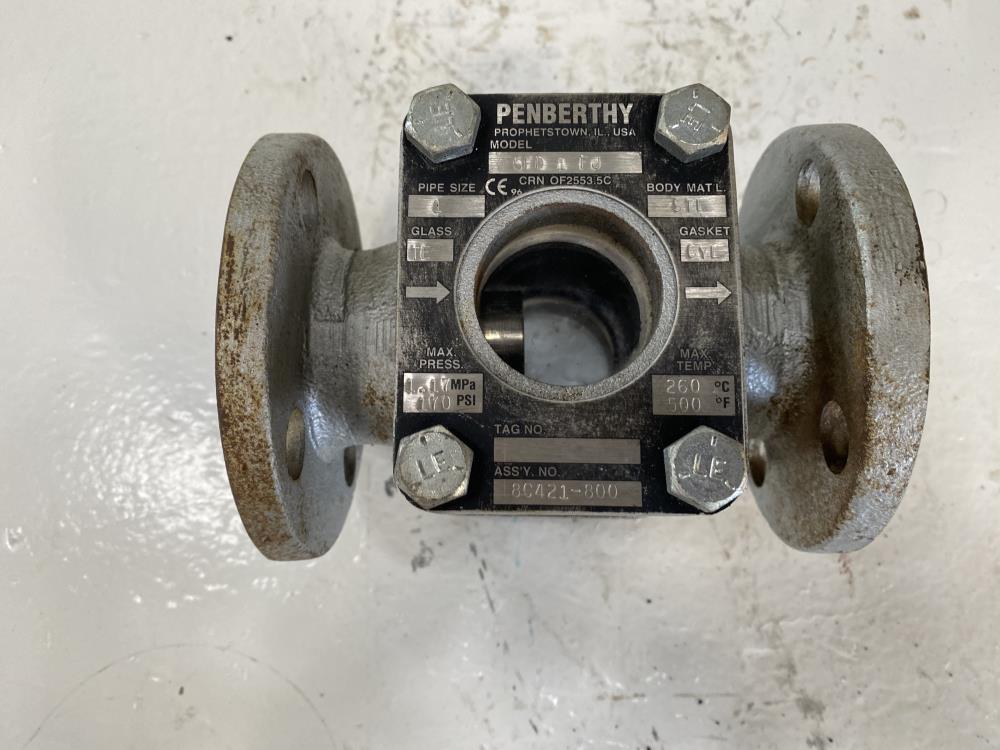 Penberthy 1" Flanged WCB Sight Flow Indicator w/ Drip Tube SFD-1-FJ