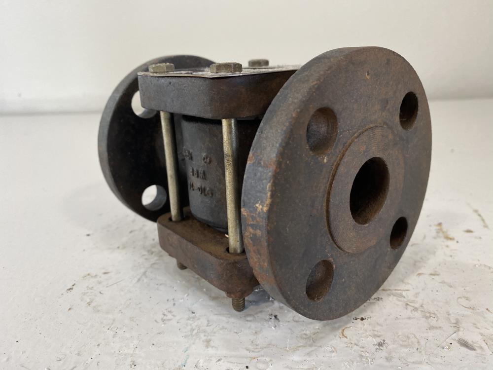 Jacoby Tarbox 1" Flanged WCB Sight Flow Indicator w/ Drip Tube 608-910-FA