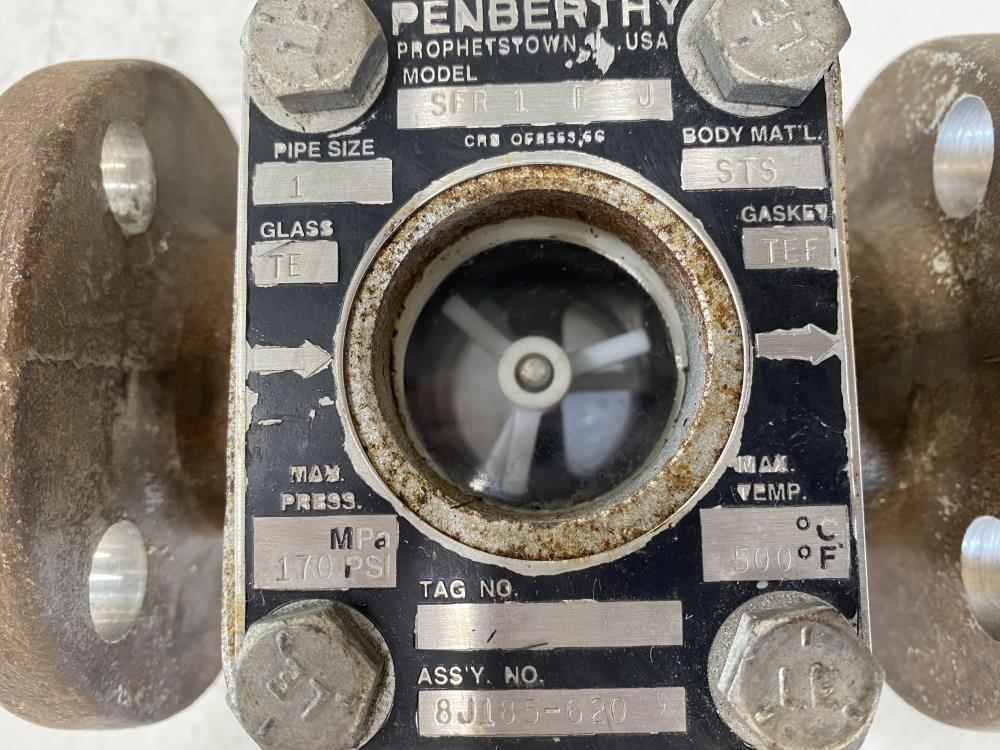 Penberthy 1" Flanged Stainless Sight Flow Indicator w/ Rotor SFR-1-F-J