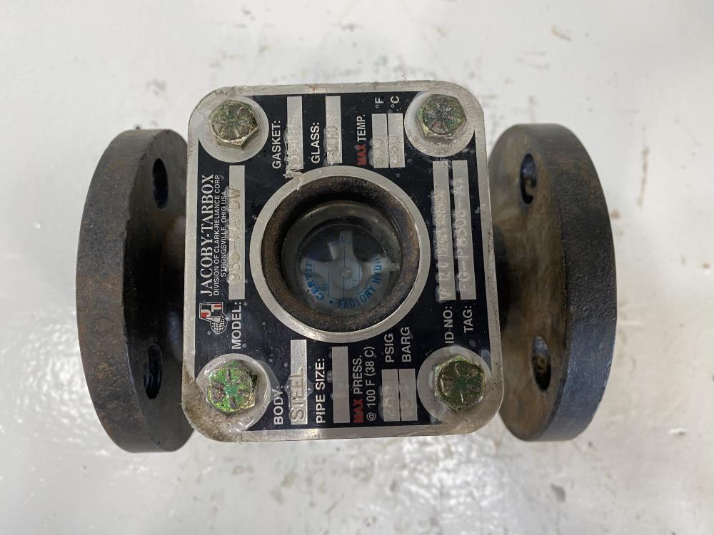 Jacoby Tarbox 1" Flanged WCB Sight Flow Indicator w/ Rotor 935-FA-DW