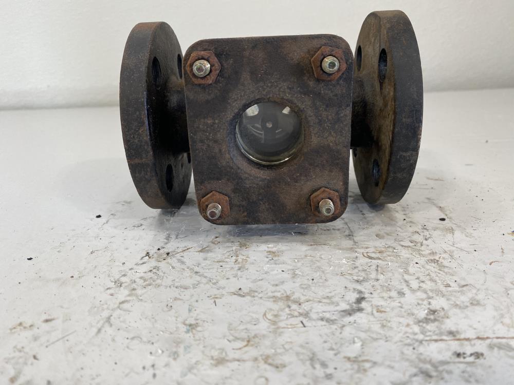 Jacoby Tarbox 1" Flanged WCB Sight Flow Indicator w/ Rotor 935-FA-DW