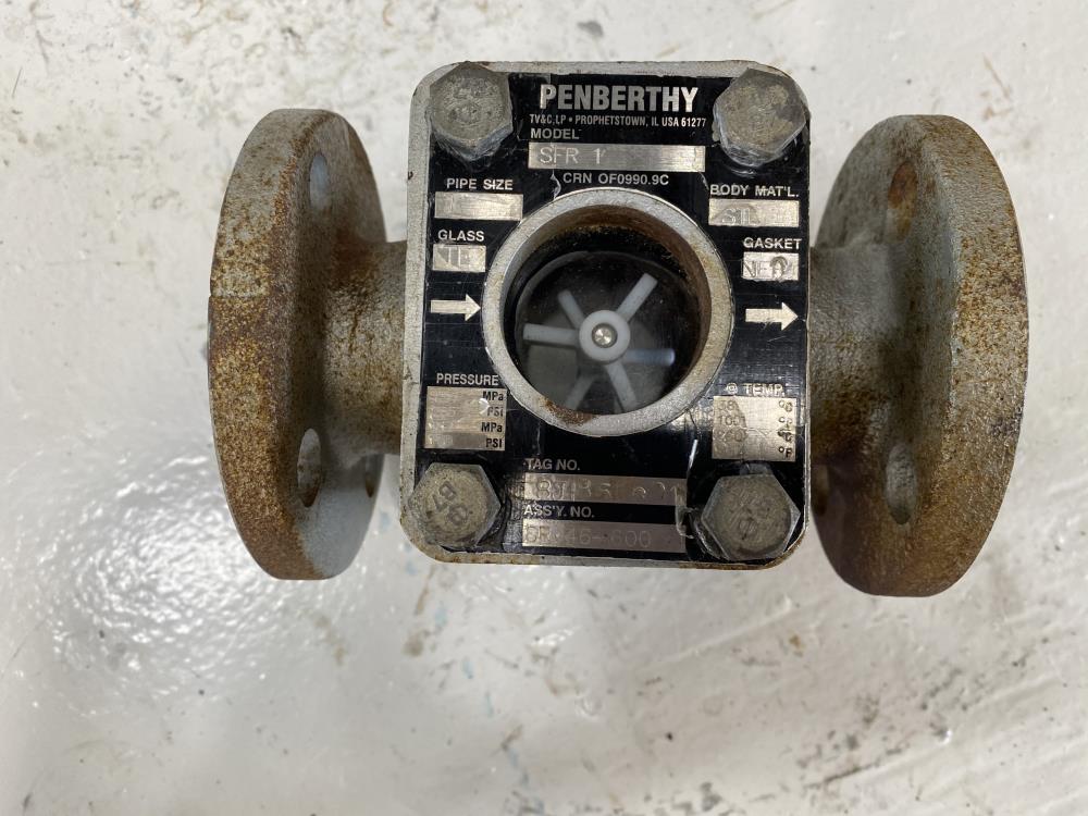 Penberthy 1" Flanged WCB Sight Flow Indicator w/ Rotor SFR-1