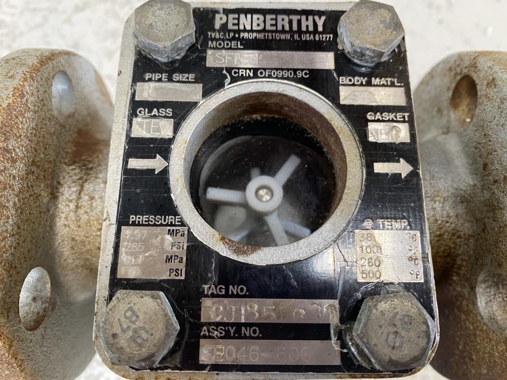 Penberthy 1" Flanged WCB Sight Flow Indicator w/ Rotor SFR-1