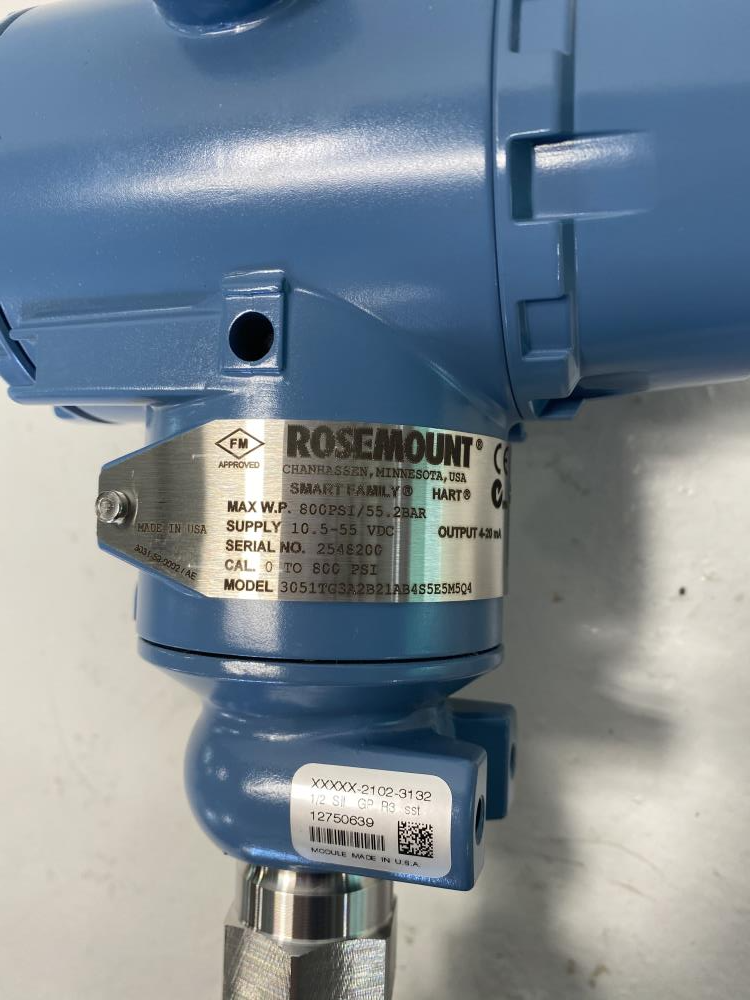Rosemount 3051 Pressure Transmitter w/ Manifold Valve ...