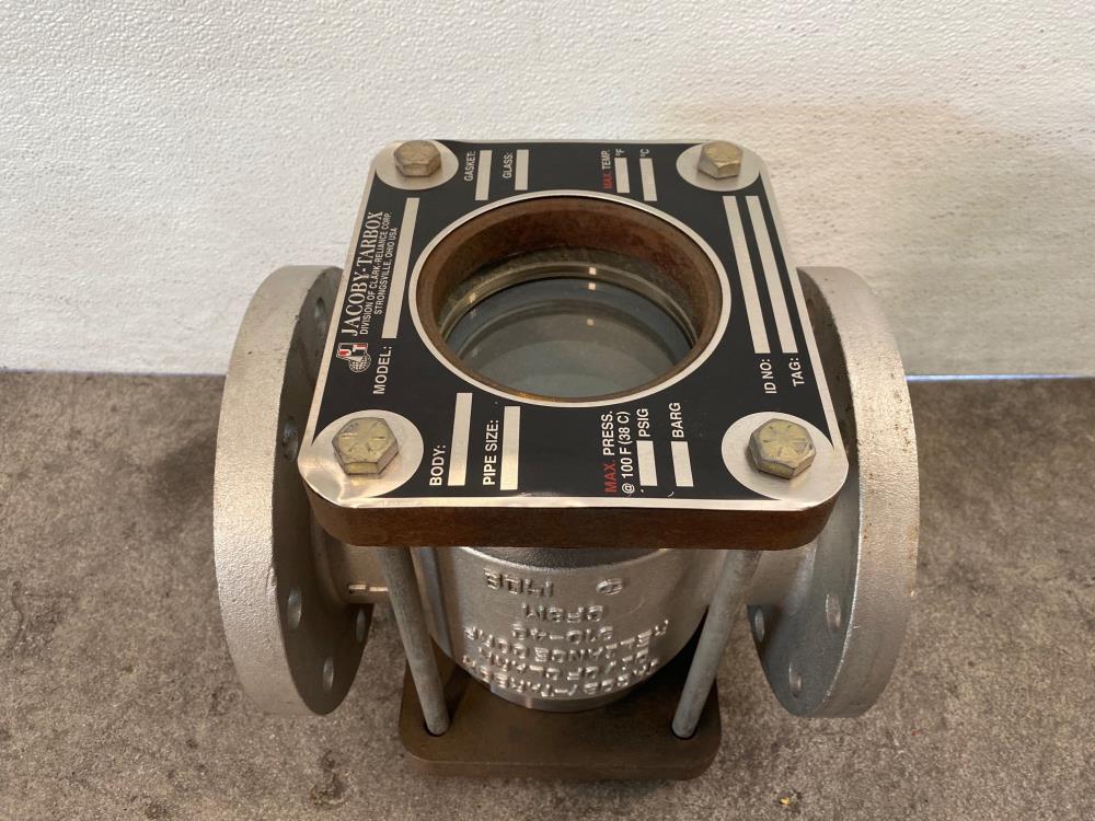 Jacoby-Tarbox 4” 316SS Plain Style Sight Glass Flow Indicator 910-FA-DW