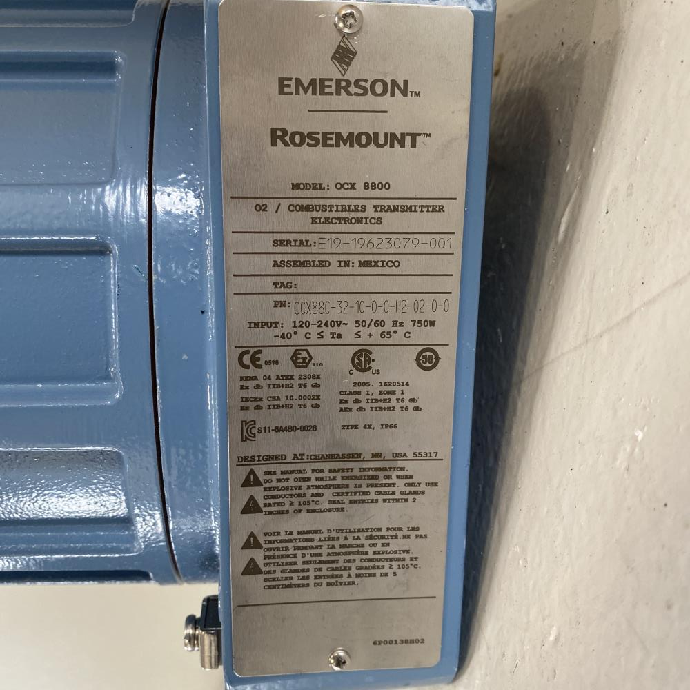 Rosemount OCX 8800 Oxygen Combustibles Transmitters OCX88C-32-10-0-0-H2 ...