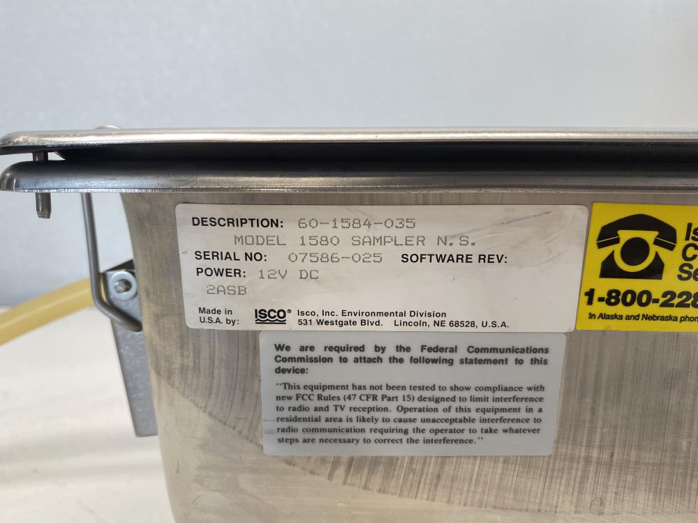 Isco Model 1580 N.S. Enclosed Wastewater Sampler Controller 60-1584-035