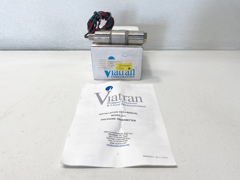 Viatran 1/4" NPT Adjustable Pressure Transmitter 0 - 10,000 PSIS ...