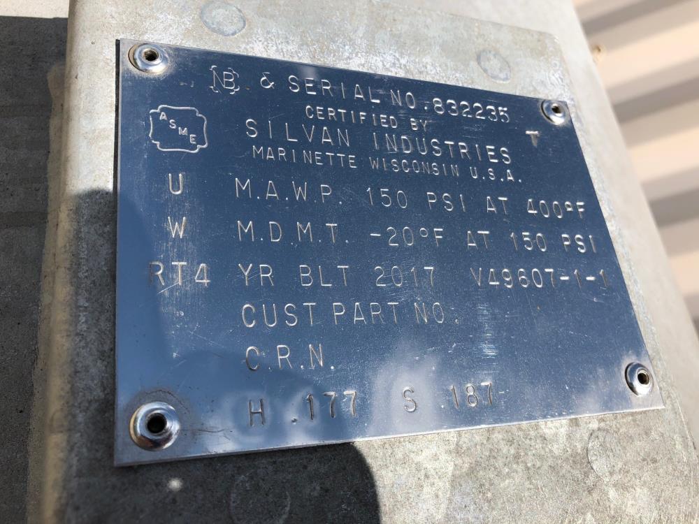 Silvan 400 Gallon Vertical Air Receiver Tank, Galvanized with Stainless ...