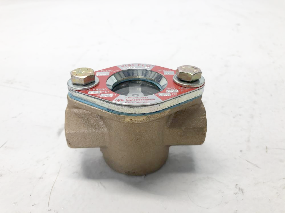 Visi-Flo 1/2" NPT Bronze Sight Glass Flow Indicator 1431D w/ Rotor