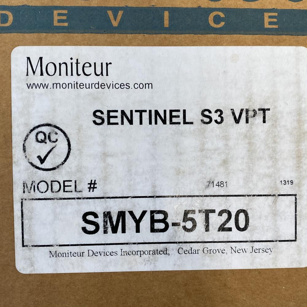 Moniteur Sentinel S3 VPT Proximity Switch SMYB-5T20