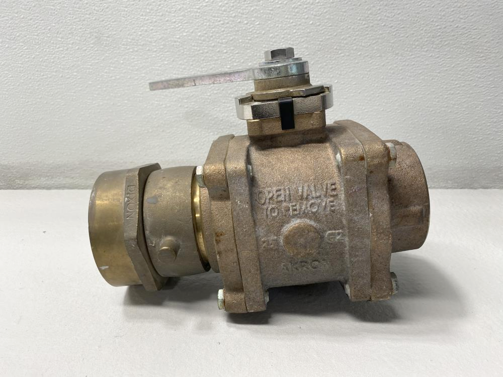 Akron 2.5" NPT X 2.5" NST Brass Swing Valve 88250119-T000809276 w ...