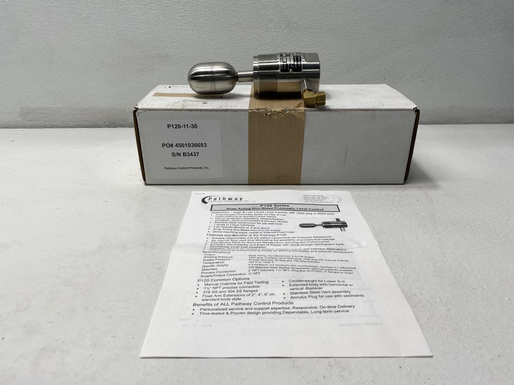 Pathway 2" NPT Stainless Steel Pneumatic Float Level Control Switch ...