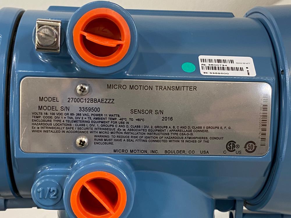 Micro Motion Transmitter 2700C12BBAEZZZ