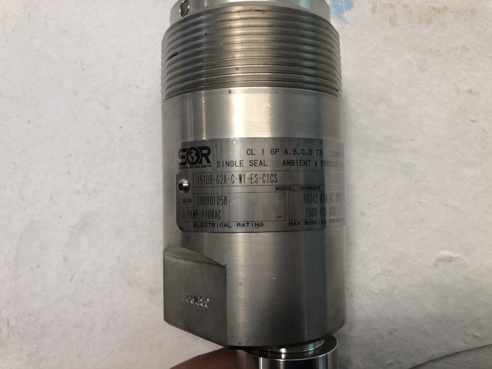 SOR Inc. Side Mounted Level Switch Model# 1510B-G2A-C-W1-ES-C1CS