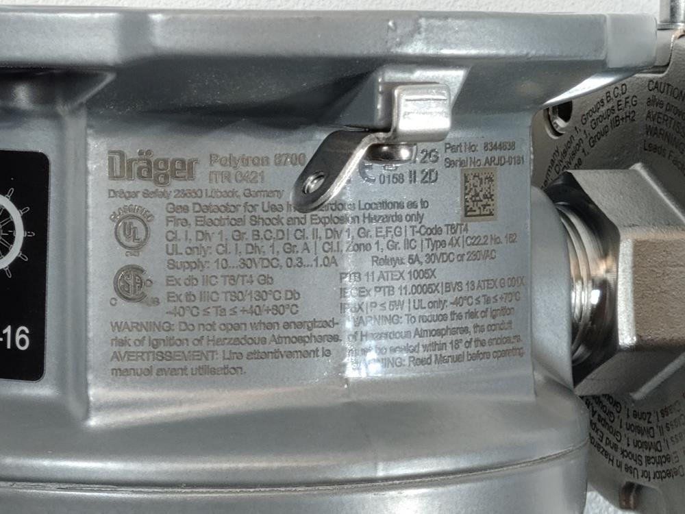 Drager Polytron 8700 Infrared Transmitter Flammable Gas Detection