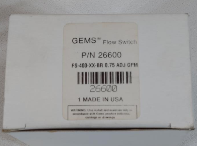 Gems 3/4" FNPT Bronze Pilot Duty Flow Switch Model FS-400