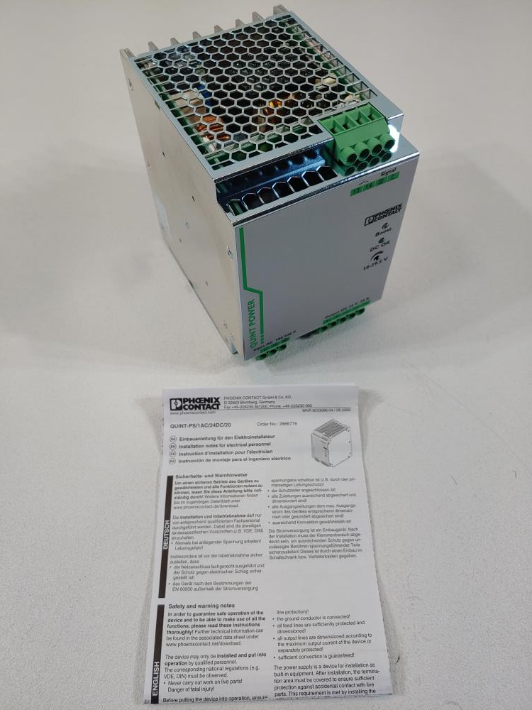 Phoenix Contact Power Supply Model QUINT-PS/1AC/24DC/20