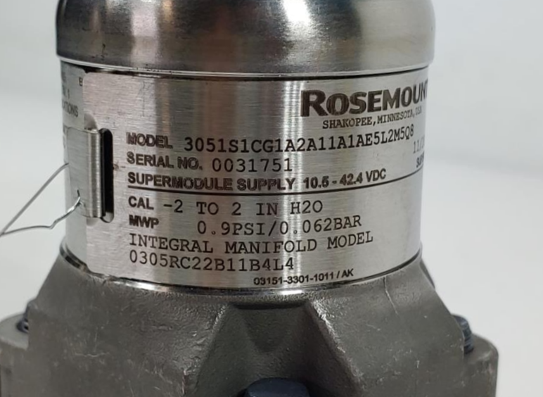 Rosemount 3051 Smart Pressure Transmitter 3051S1CG1A2A11A1AE5L2M5Q8