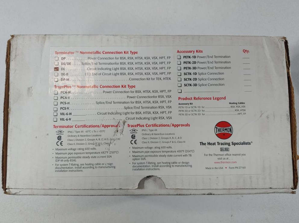 Thermon Terminator DL PETK Power and End Termination Kit DP279447