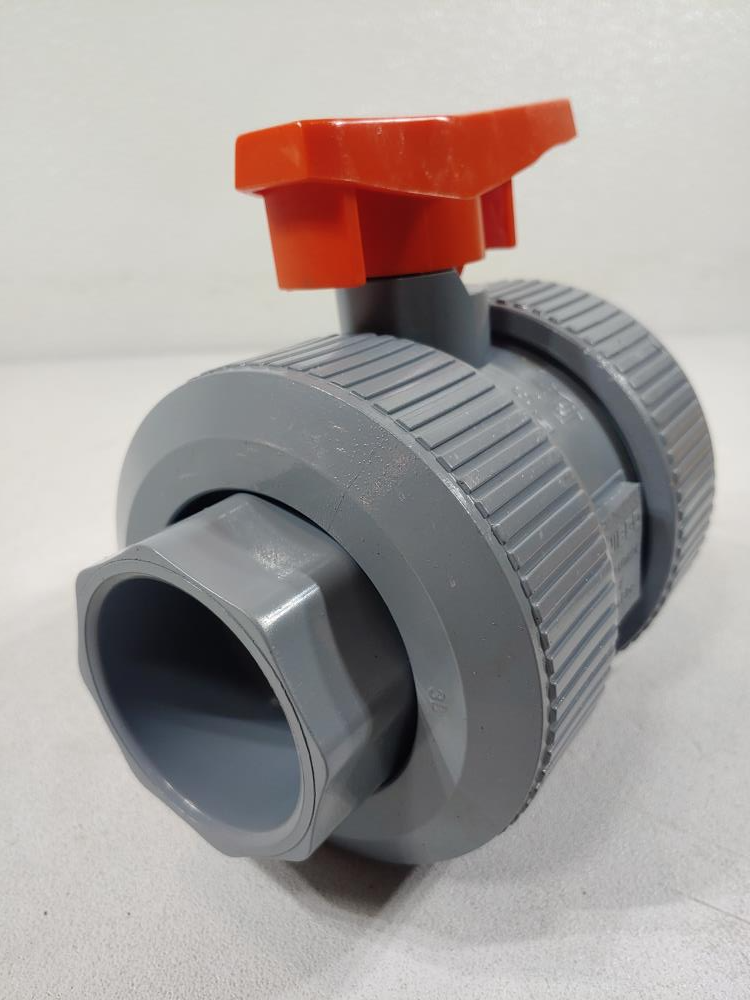 Chemtrol Nibco 2" Corzan CPVC/FKM Ball Valve SOC/THD TUTB Model D Fig# U51TB-V