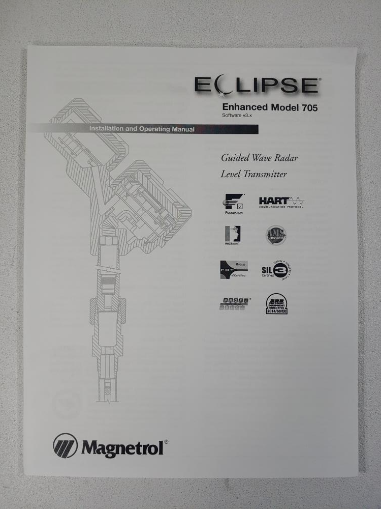 Magnetrol Eclipse Enhanced Guided Wave Radar Level Transmitter 705-510A-310