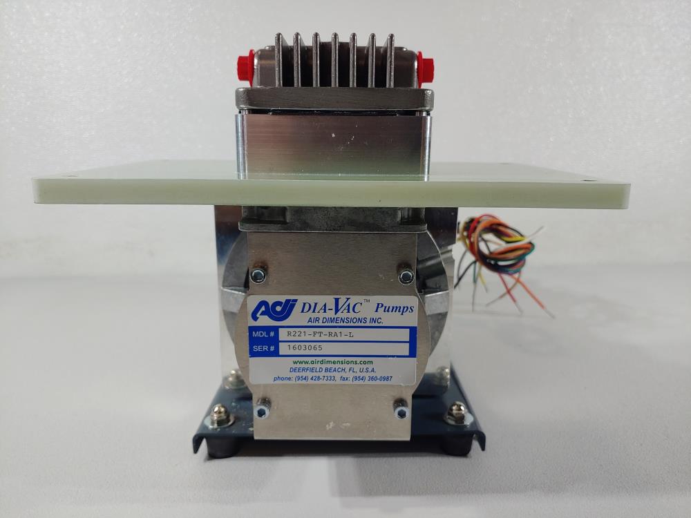 ADI Dia-Vac Pump Model# R221-FT-RA1-L with Marathon Electric Motor ...