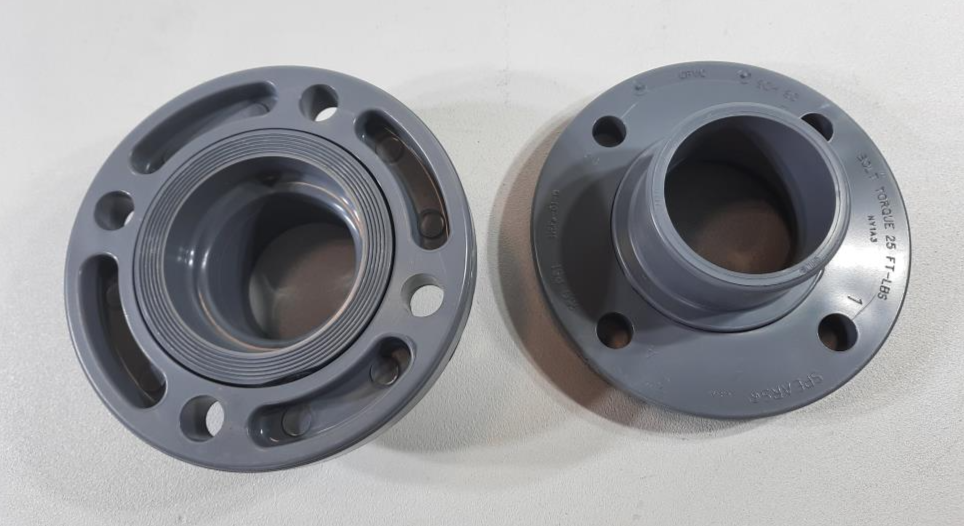 Spears Standard 3" CPVC True Union Ball Valve SOC/FIPT :W/Flanges