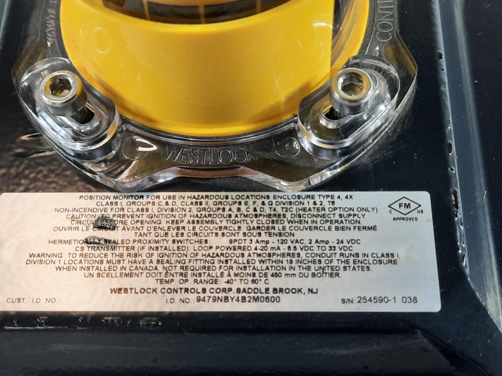 Westlock Proximity switch Controls Position Monitor 9479NBY4B2M0600