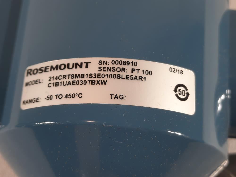 Rosemount 214C RTD Temperature Sensor 21CRTSMB1S3E0100SLE5AR1