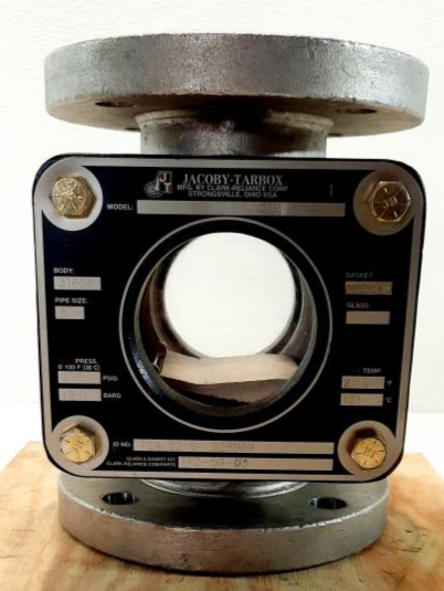 Jacoby Tarbox 3" Bullseye 316 Flanged Sightglass Flow indicator 910 FA-NF