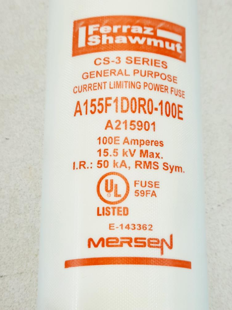 Ferraz Shawmut Mersen Medium Voltage Fuse, CS-3 Series, A155F1D0R0-100E