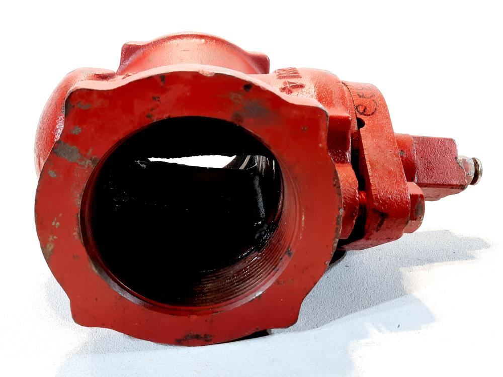 Woods 4" NPT Plug Valve, Cast Iron, 175 CWP, 142W4