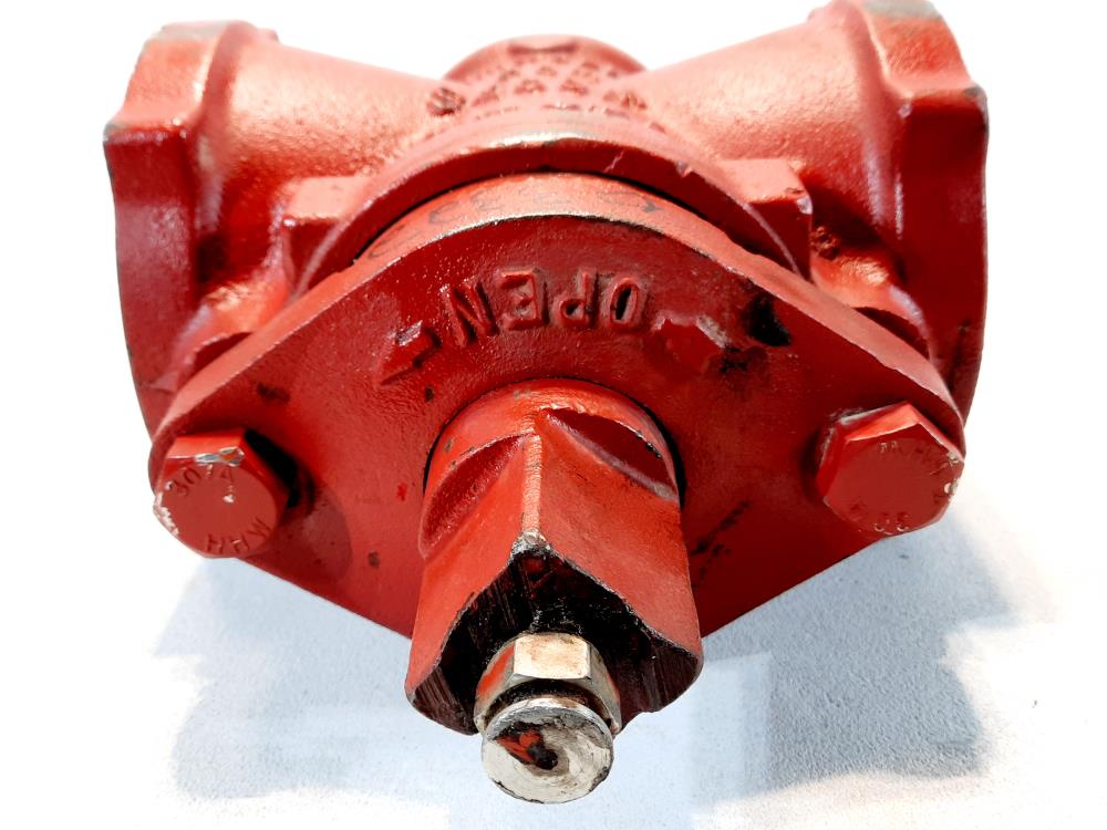 Woods 4" NPT Plug Valve, Cast Iron, 175 CWP, 142W4