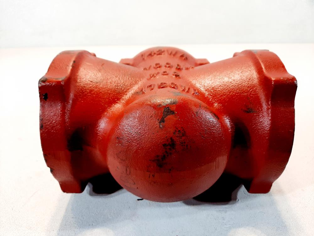 Woods 4" NPT Plug Valve, Cast Iron, 175 CWP, 142W4