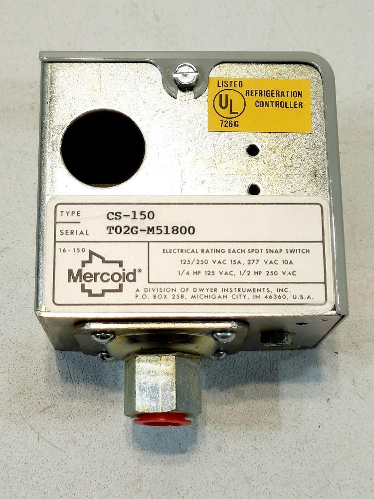 Mercoid CS-150 Series CS Diaphragm Pressure Switch