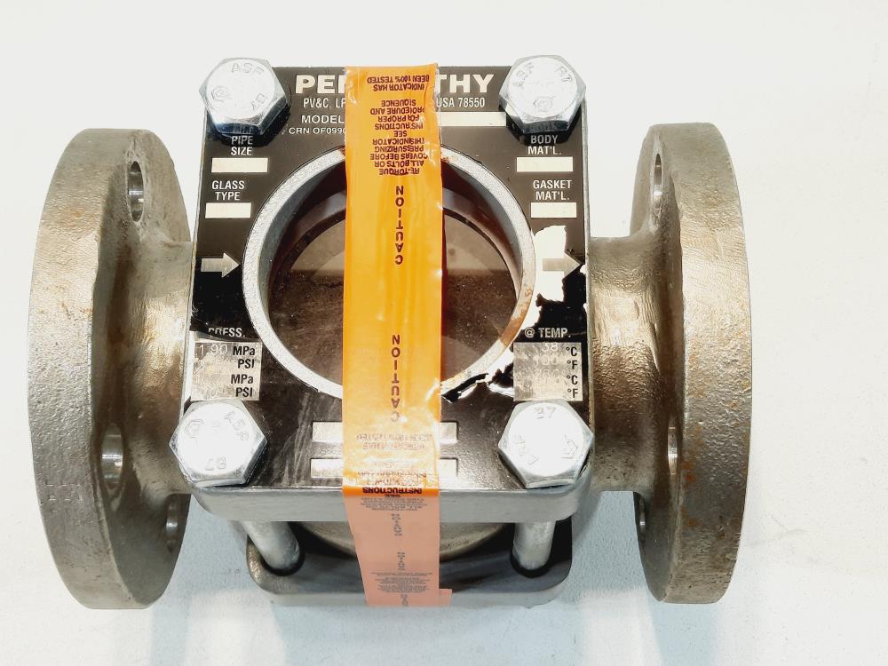 Penberthy 2" 150# Flanged Sight Glass Valve, Plain Style, SFF2
