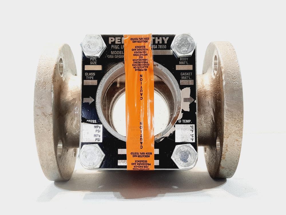 Penberthy 2" 150# Flanged Sight Glass Valve, Plain Style, SFF2