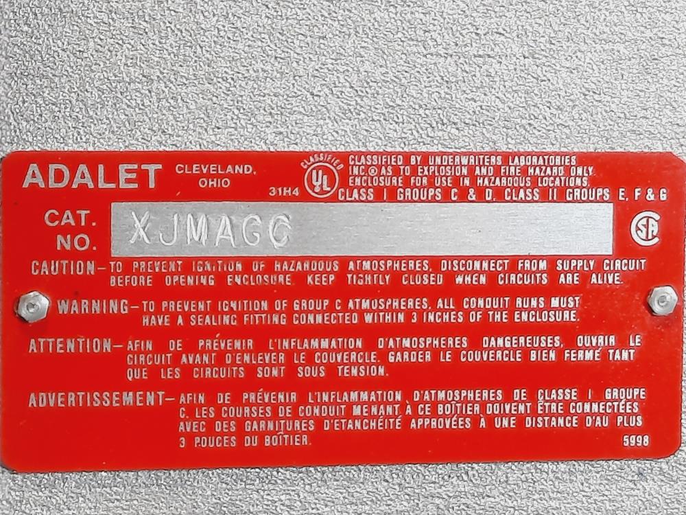 Adalet Explosion Proof Housing w/ OCi-6902A Series Digital Process ...