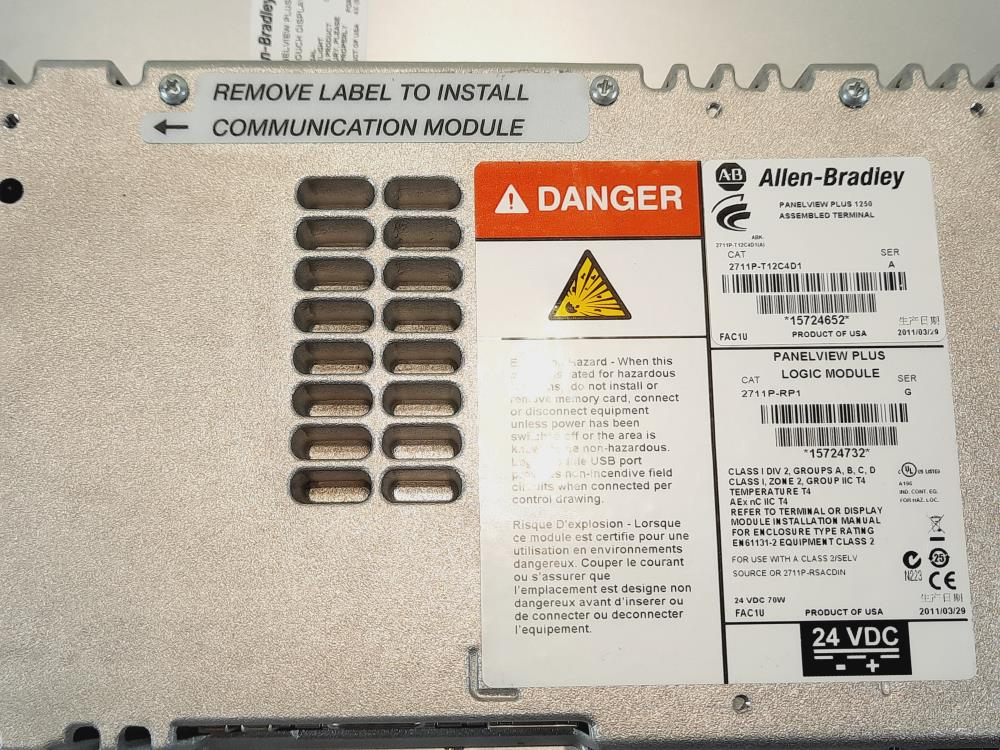 Allen Bradley Panelview Plus 1250 - Cat #2711P-RDT12C