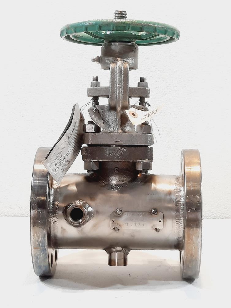 Kitz 2-1/2" x 1-1/2" 300# CF8M Steam Jacket Gate Valve B16.34