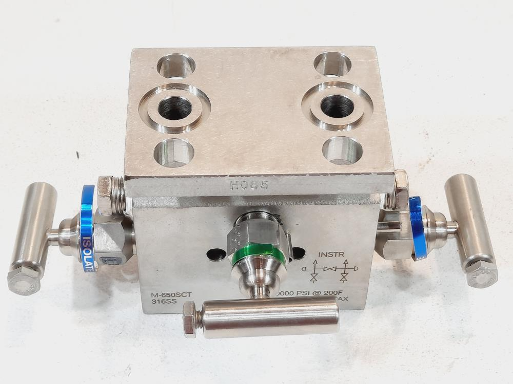 PGI 3-Way 1/2" NPT 316SS Manifold Valve M-650SCT