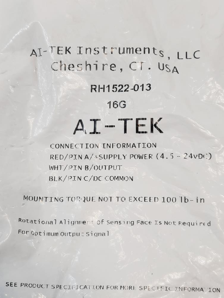 AI-Tek Magnetic Hall Effect Sensor RH1522-013
