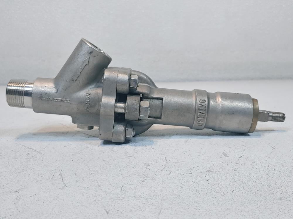 Strahman 1/2" F x 3/4" M Stainless Steel CF8M Sampling Valve SV-700 (Y ...