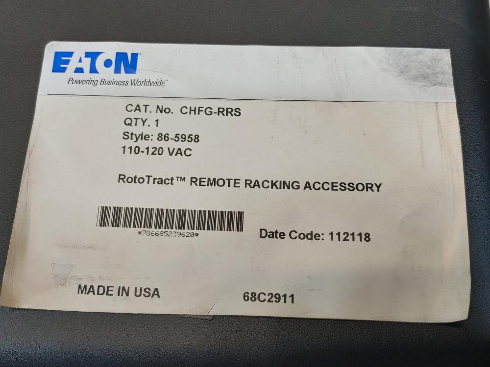 Eaton Cutler-Hammer 86-5958 Roto Tract Remote Racking Power Unit Accessory