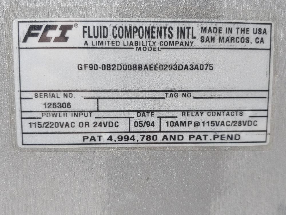 FCI GF90 Digital Flow Controller w/Explosion Proof Enclosure GF90 ...