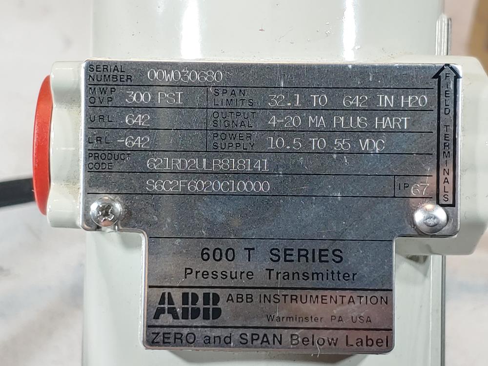 ABB HART 600T EN Series Pressure Transmitter w/ Diaphragms